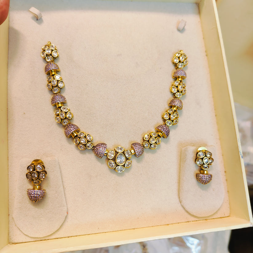 Stunning jadau kundan neckset – Kankanam - South India Jewellery