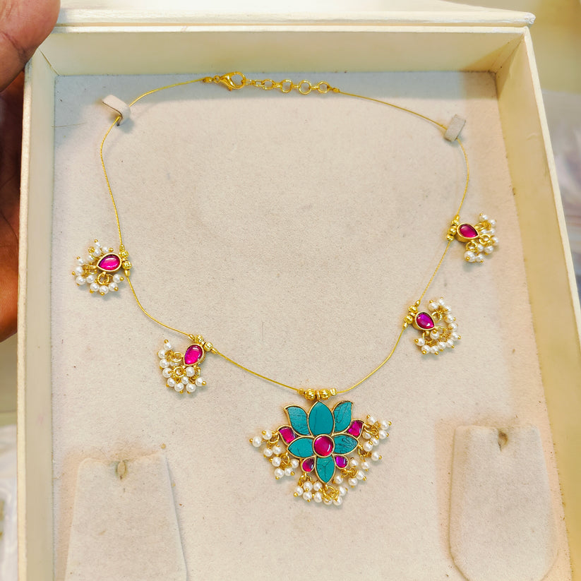 Jadau kundan invisible chain premium quality – Kankanam - South India ...