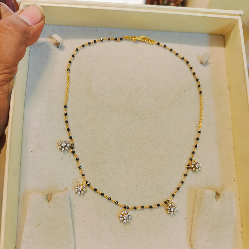 Diamond replica black beads chain premium quality – Kankanam - South ...