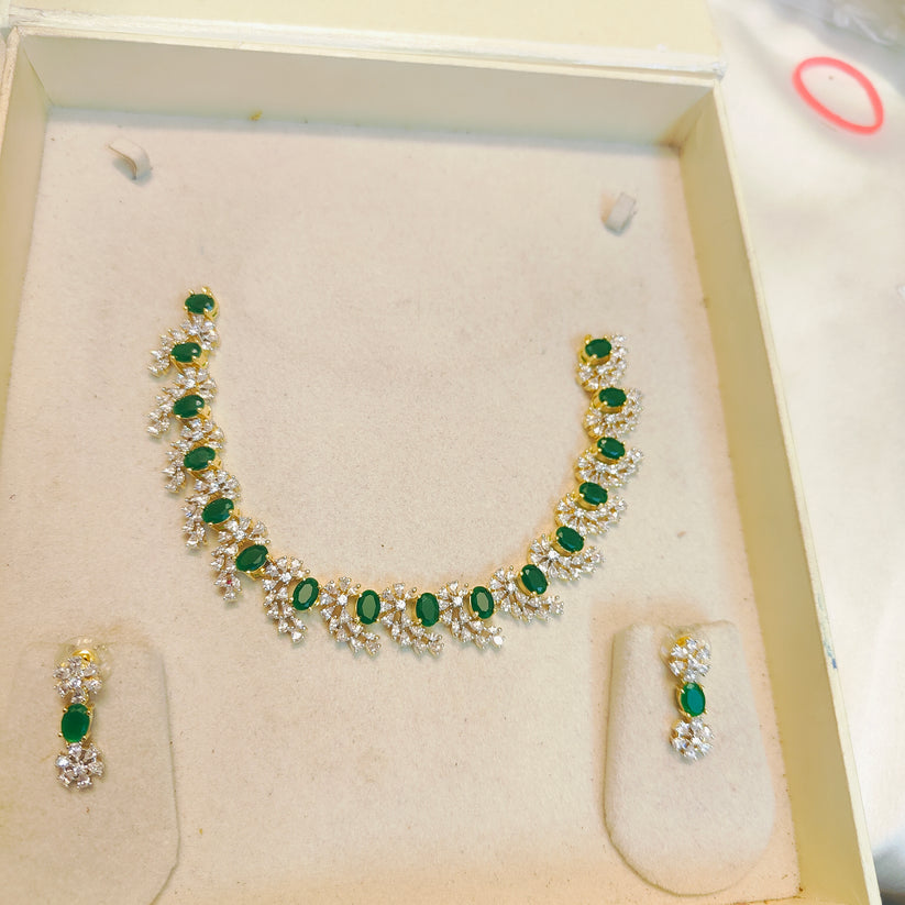 Gj polish premium quality necklace set – Kankanam - South India Jewellery