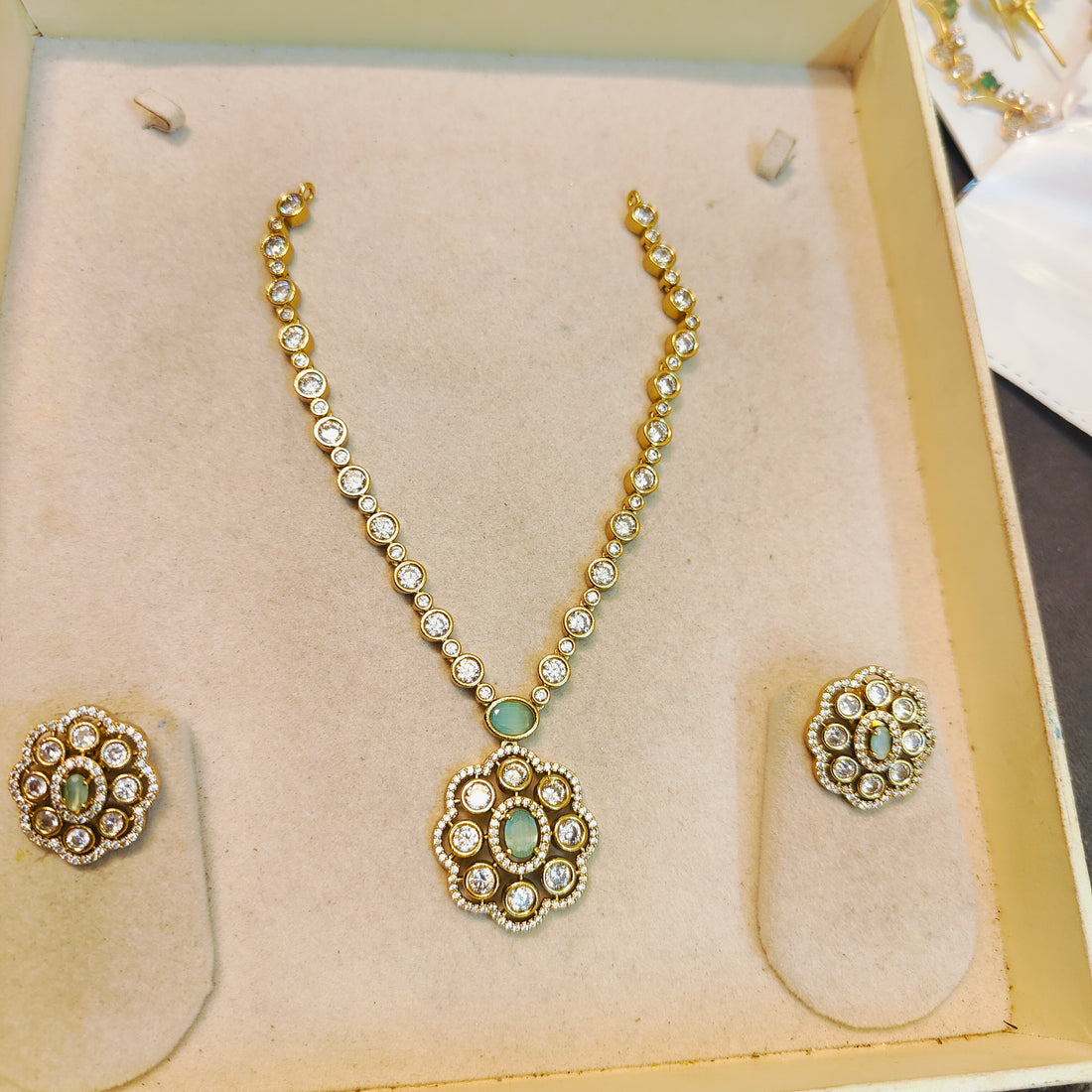 Elegant jadau kundan neckset – Kankanam - South India Jewellery