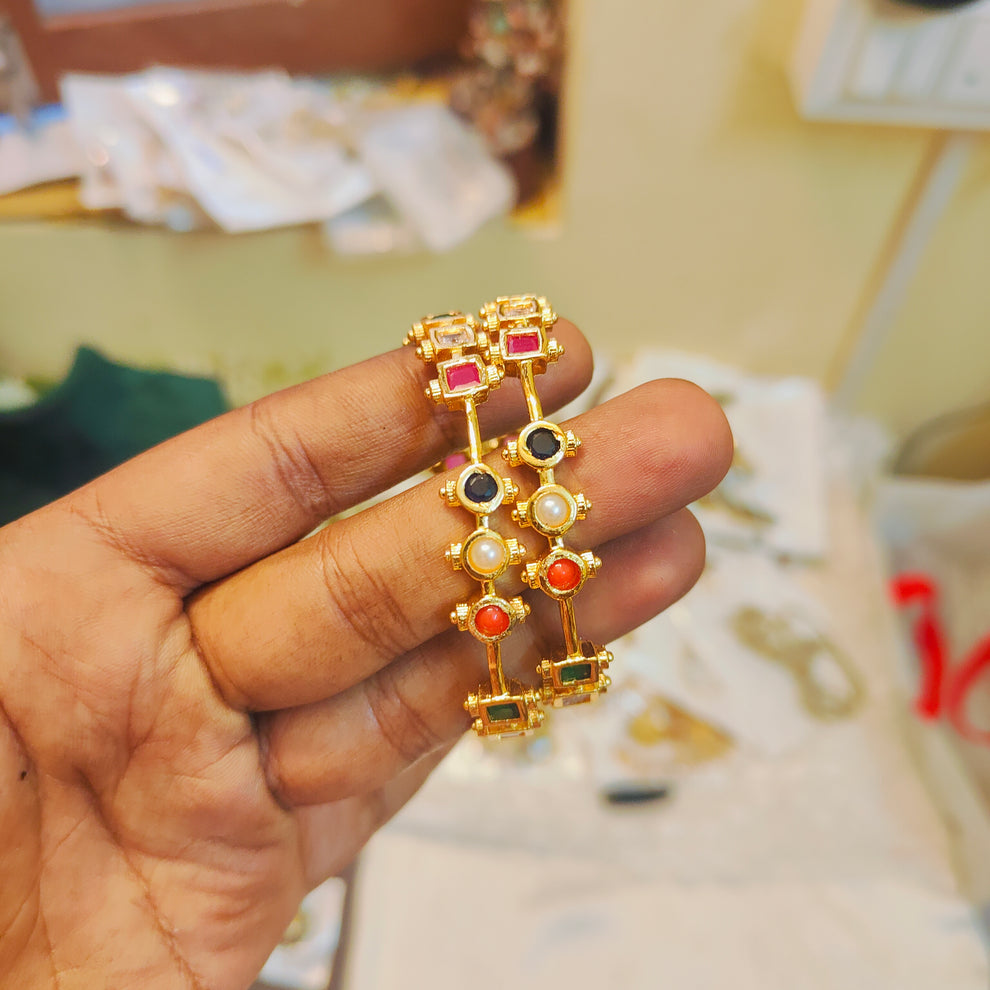 Traditional navratna bangles – Kankanam - South India Jewellery